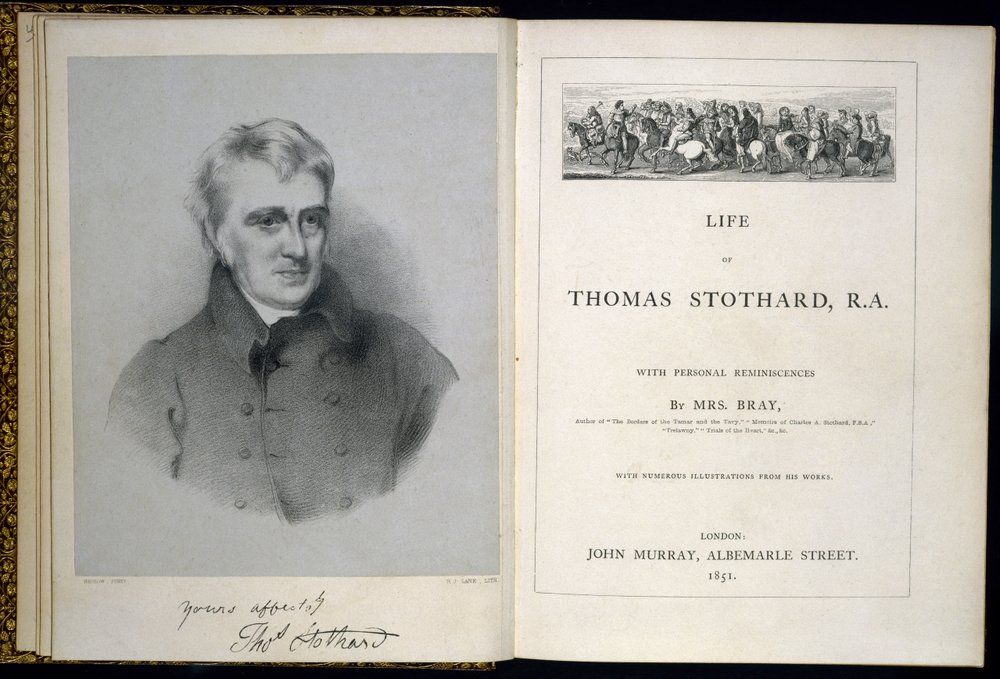 Frontispis i strona tytułowa "Life of Thomas Stothard, R.A." autorstwa ...
