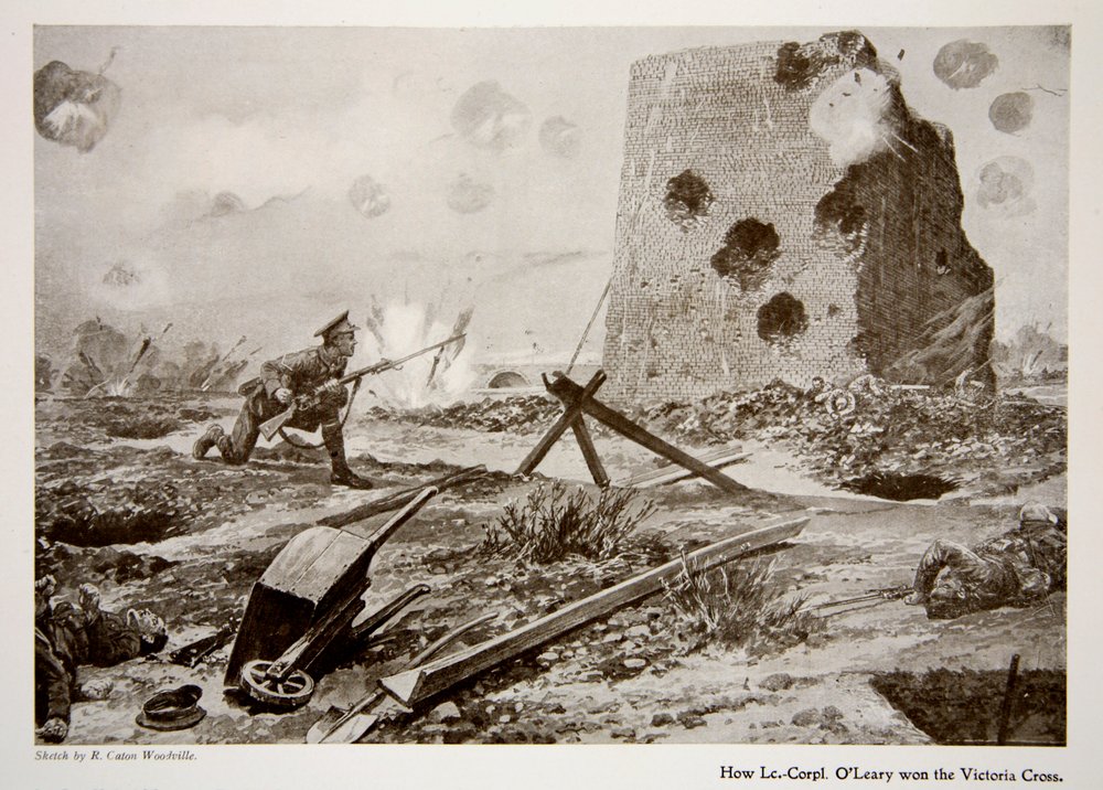 Jak Le.-Corpl O'Leary zdobył Krzyż Wiktorii, z „Rok 1915: Zapis ...