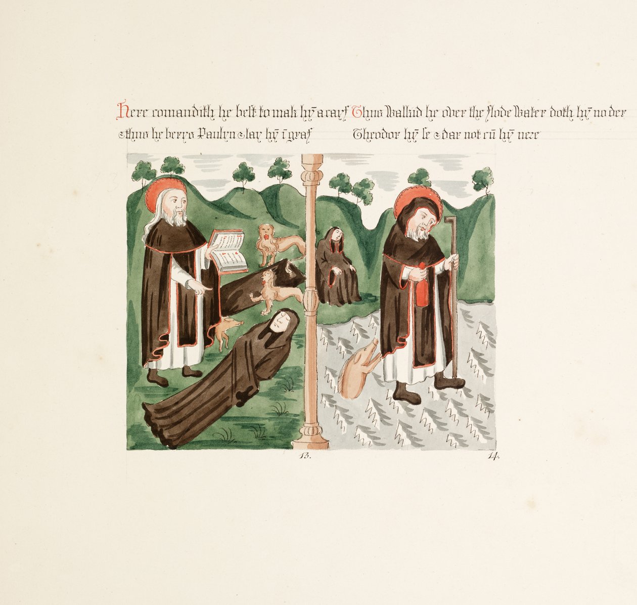 pani New Coll 380, f45r. Starożytności katedry św. Marii w Carlisle ...