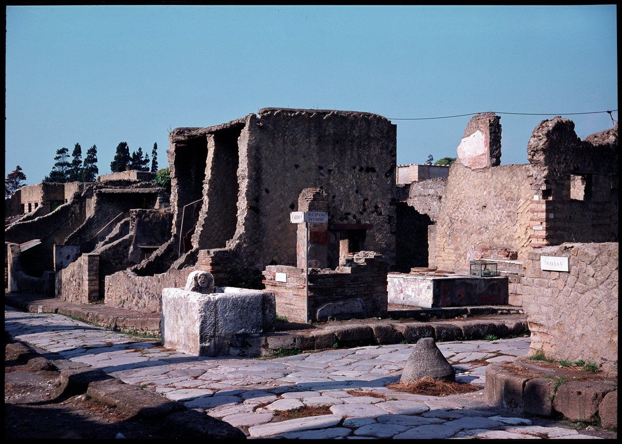 Skrzyżowanie między cardo V a dolnym decumanum, V wpne-I wne