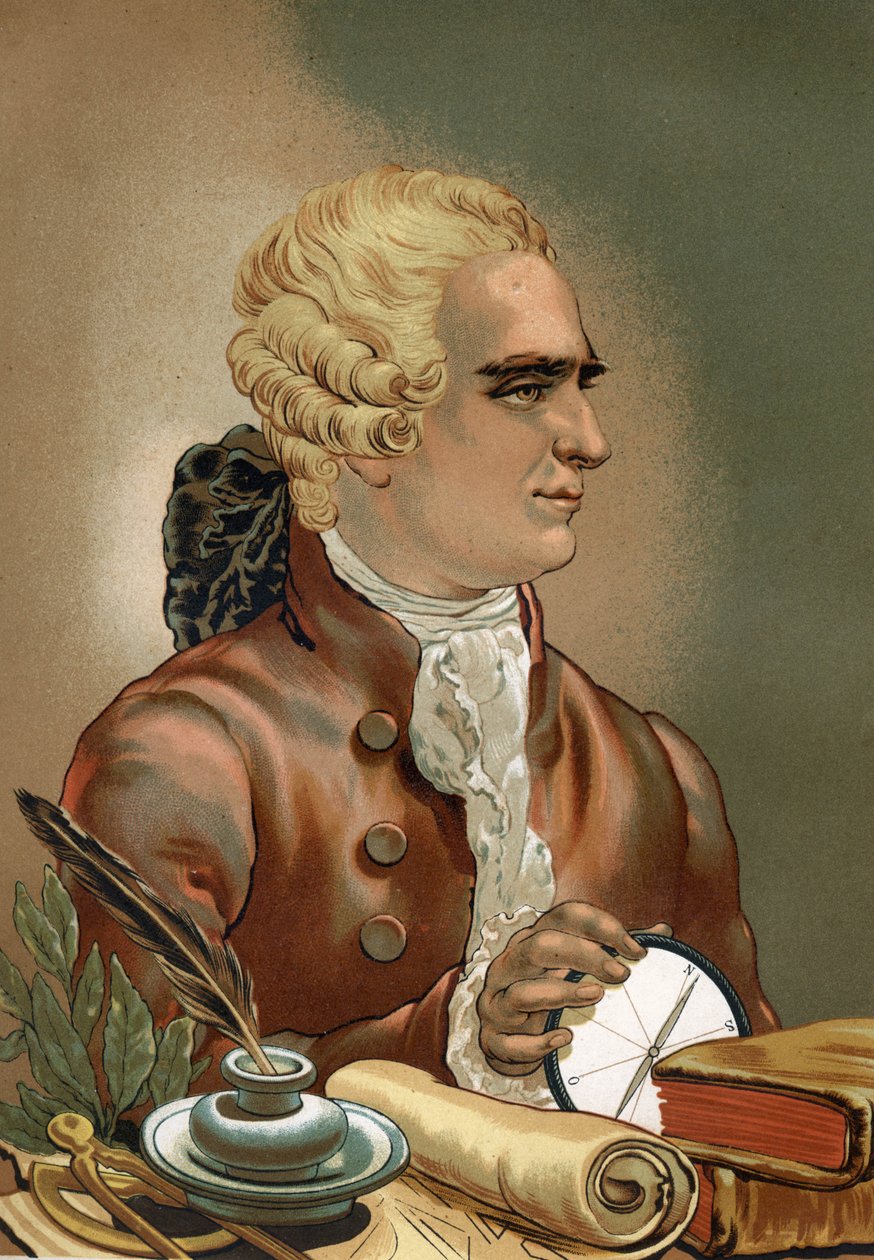 Portret Jean Le Rond d'Alembert (1717 - 1783), francuskiego filozofa ...