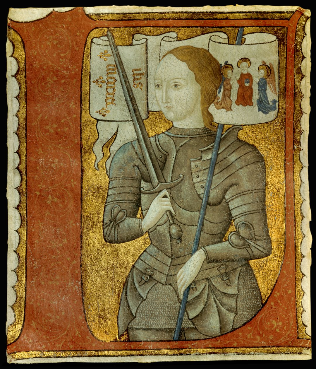 Portret Joanny d'Arc (1412-1431). Miniatura z „Poesies” Charlesa d ...