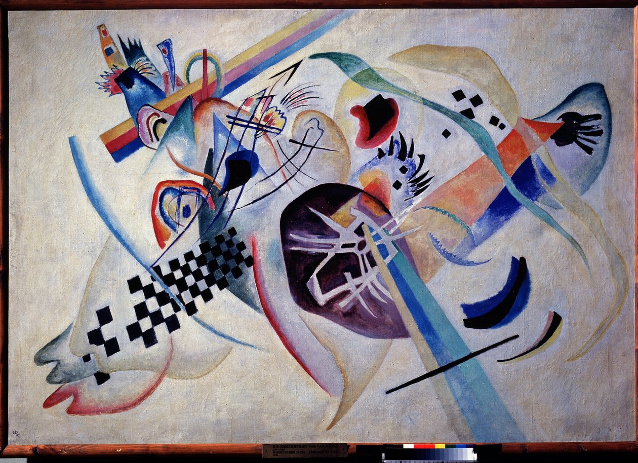 „Kompozycja nr 224. Na bieli” Obraz Wasilija Kandinsky'ego (lub Wassily ...