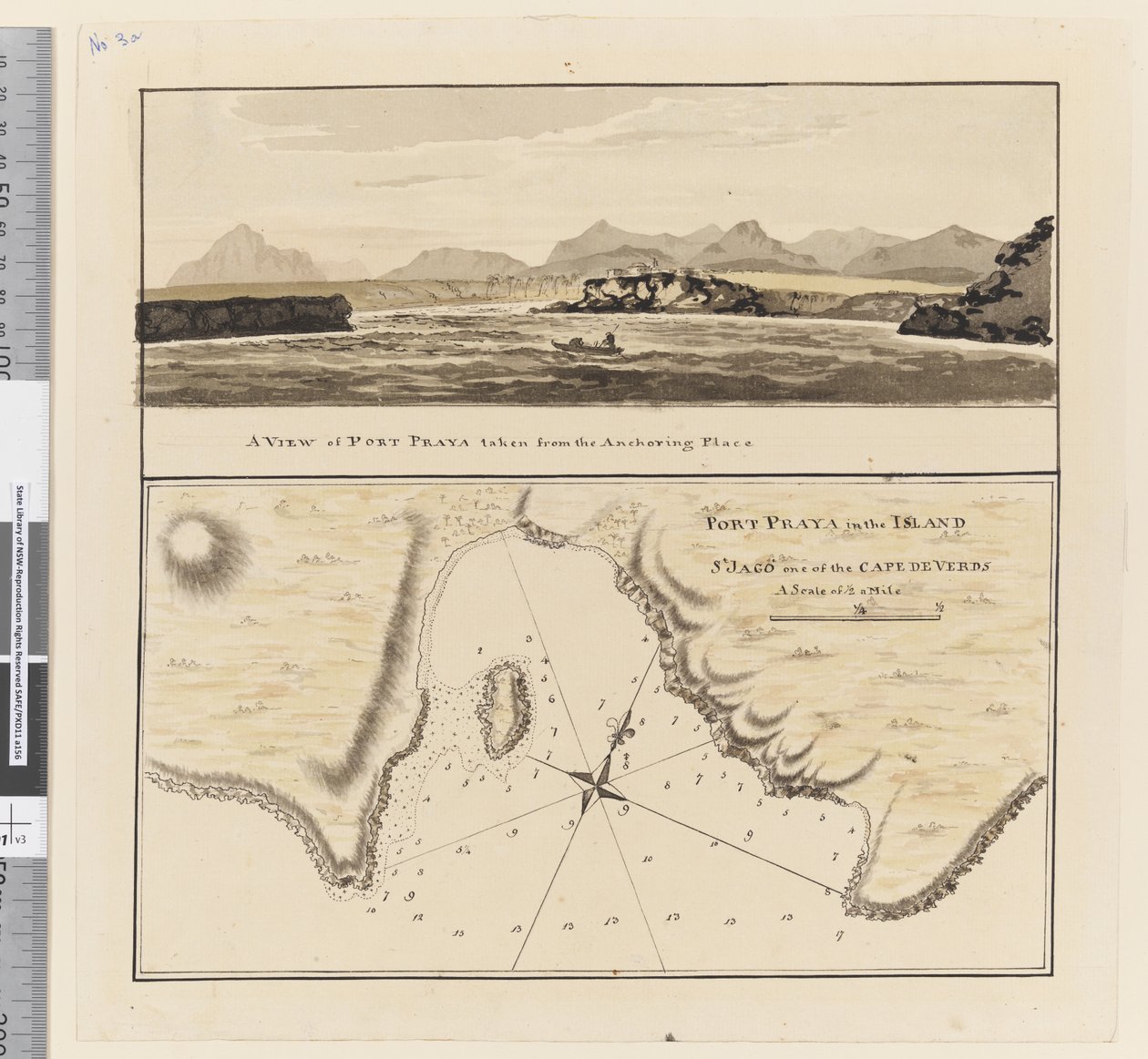 Strona 3a Mapa Port Praya na wyspie St Jago, Wyspy Zielonego Przylądka ...
