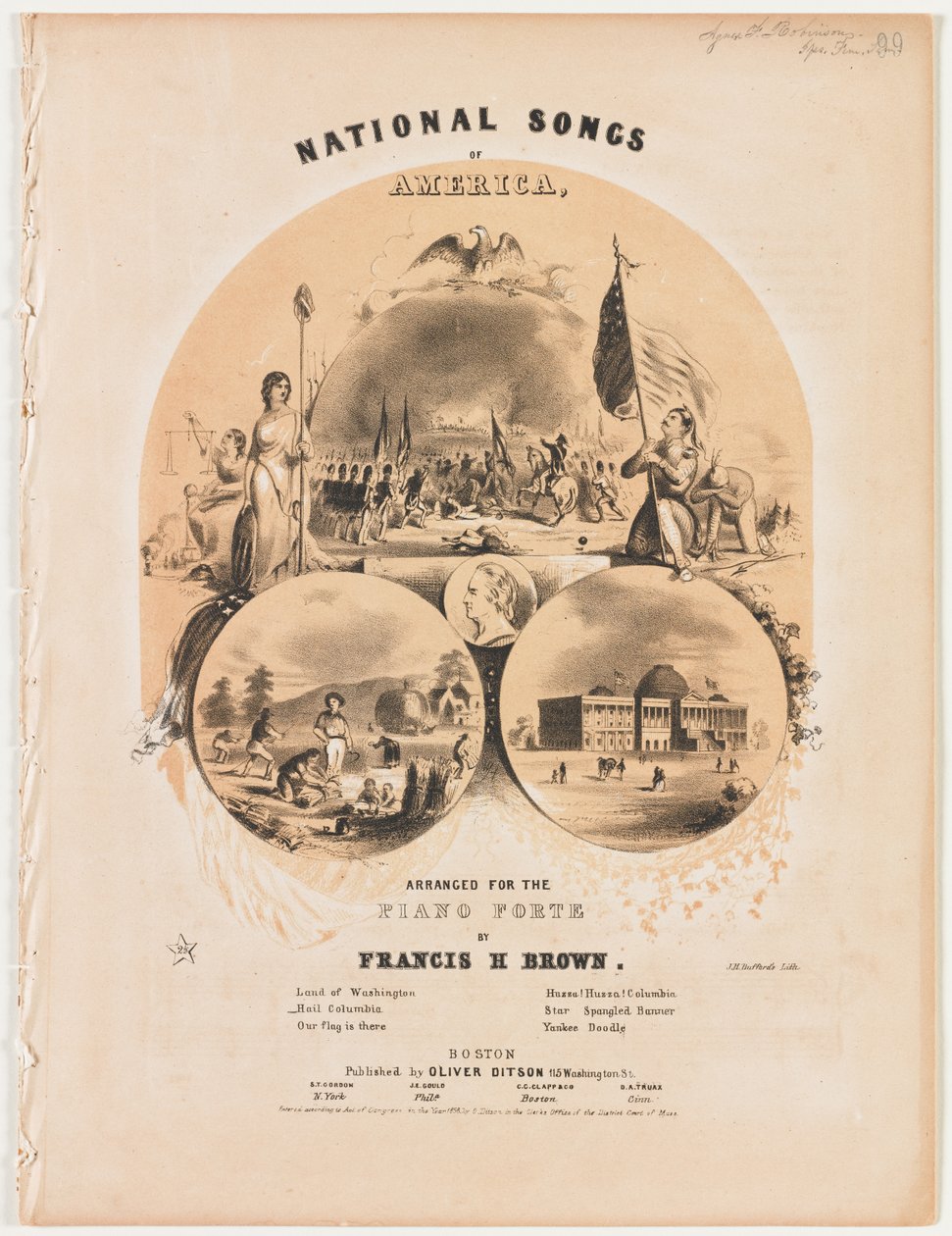 National Songs of America [Piosenka pięciostronicowa arkusz]