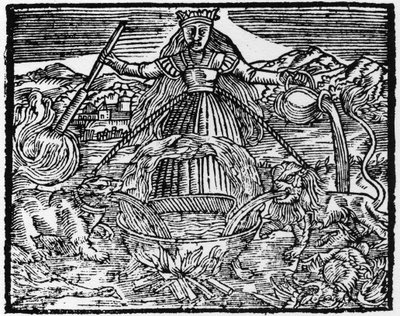 Uniwersalne dzieło alchemików - Grawerowanie z 1659 r. w „L'Azoth des ...